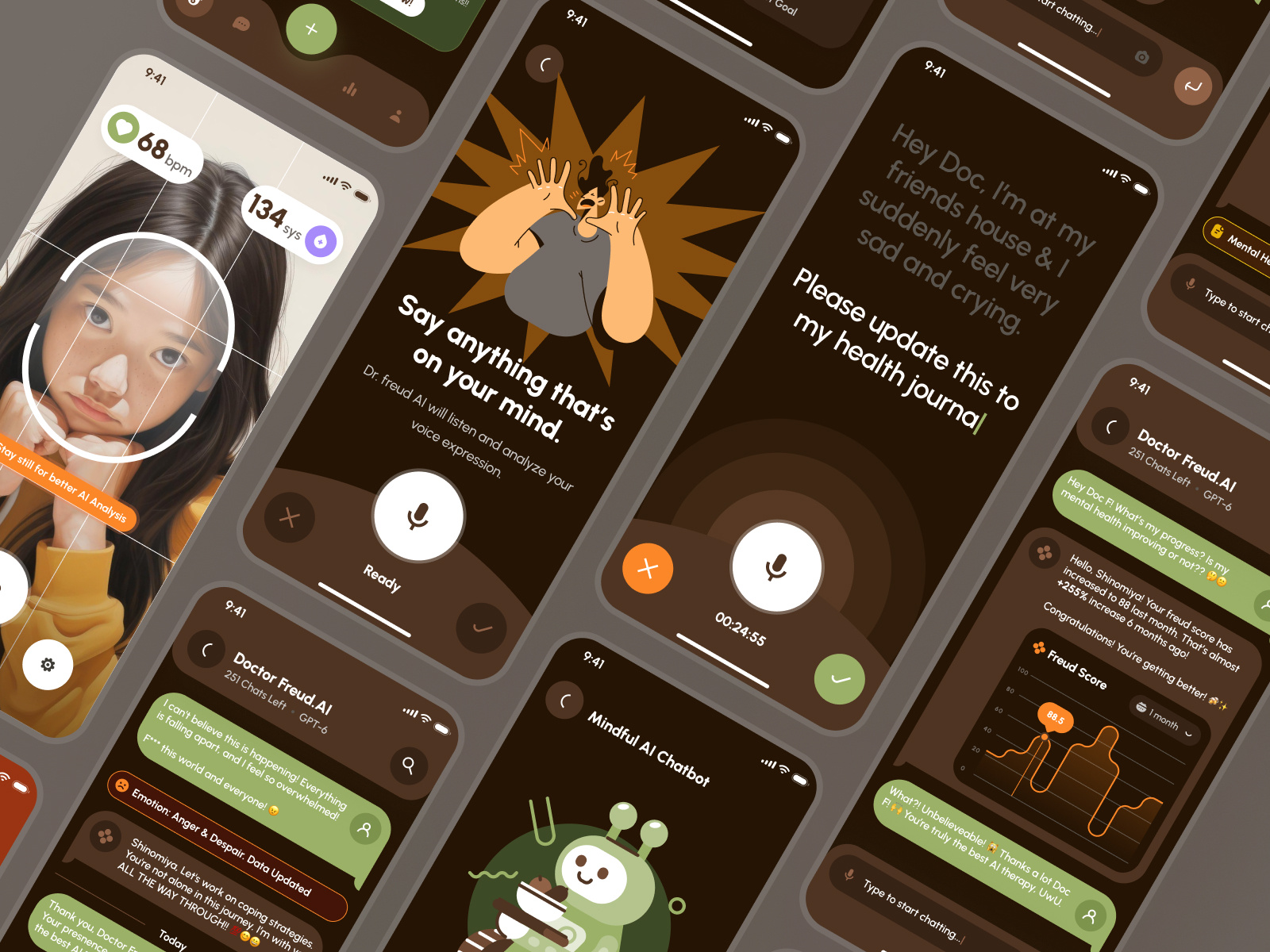 Freud UI Kit: AI Mental Health App | Mindful AI Companion UIUX by ...