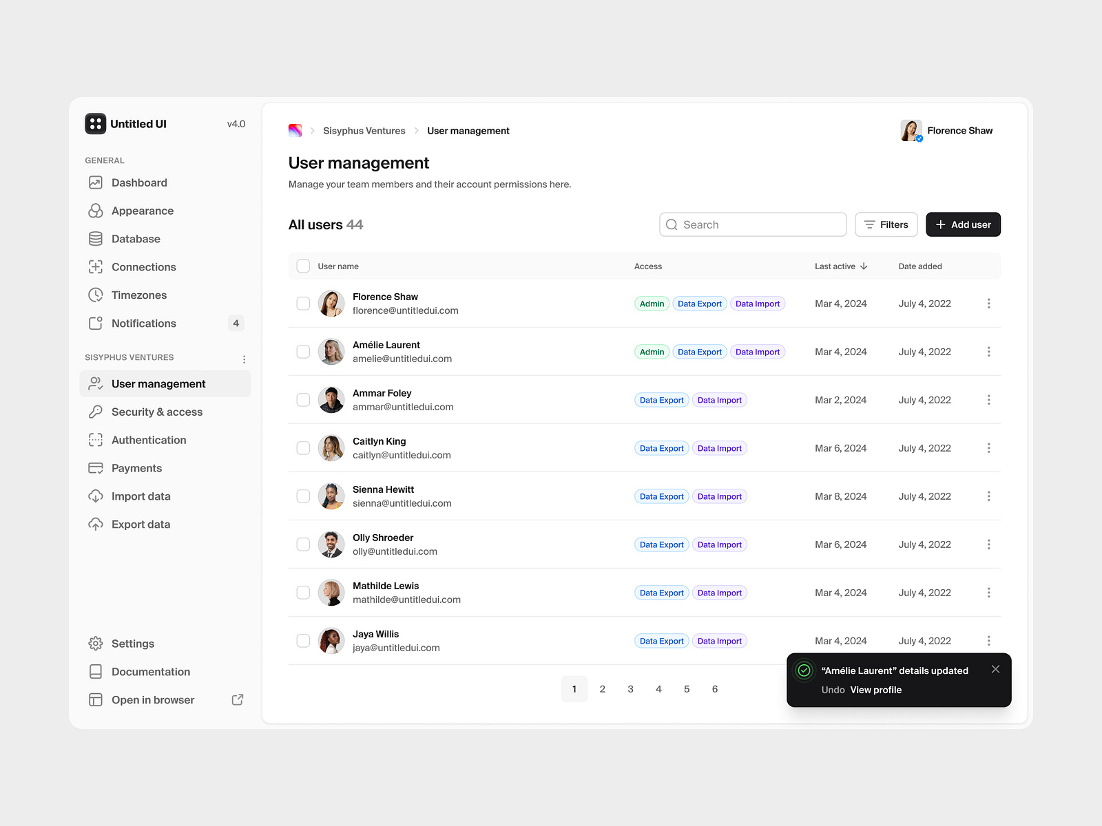 User management — Untitled UI by Jordan Hughes® on Dribbble