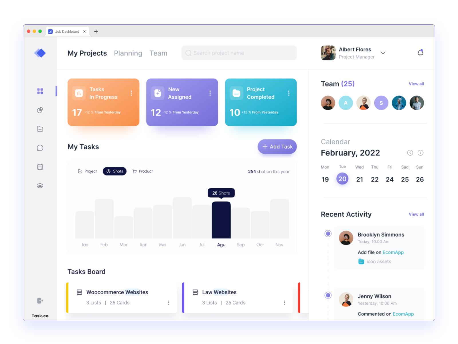 Layers - Project Management App UI UX Design by Muhammad Talha on Dribbble