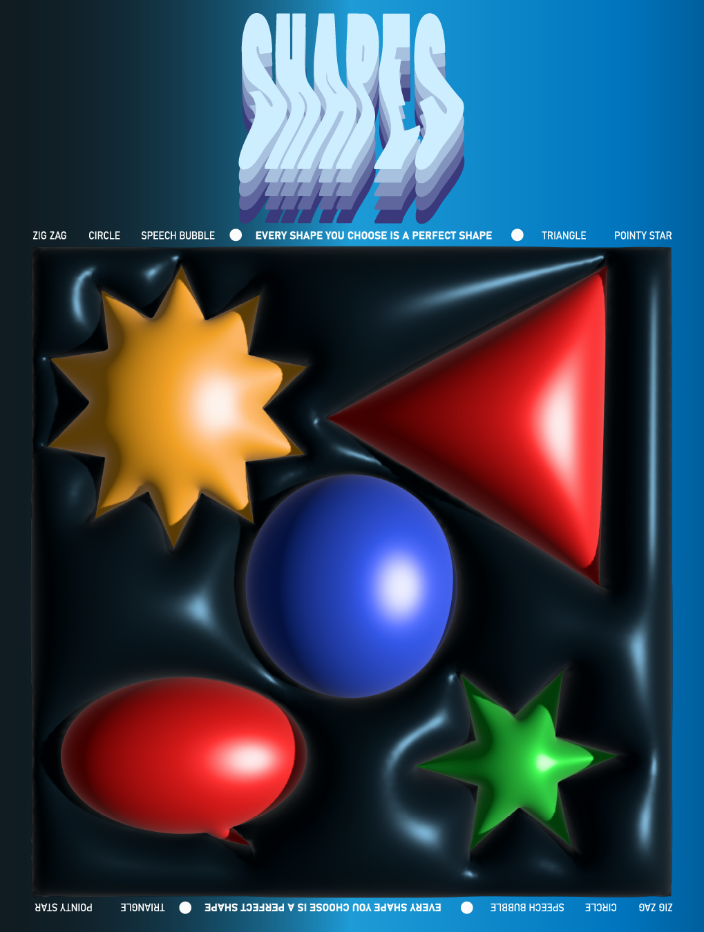 SHAPES! Poster design by Tatiana Babina on Dribbble