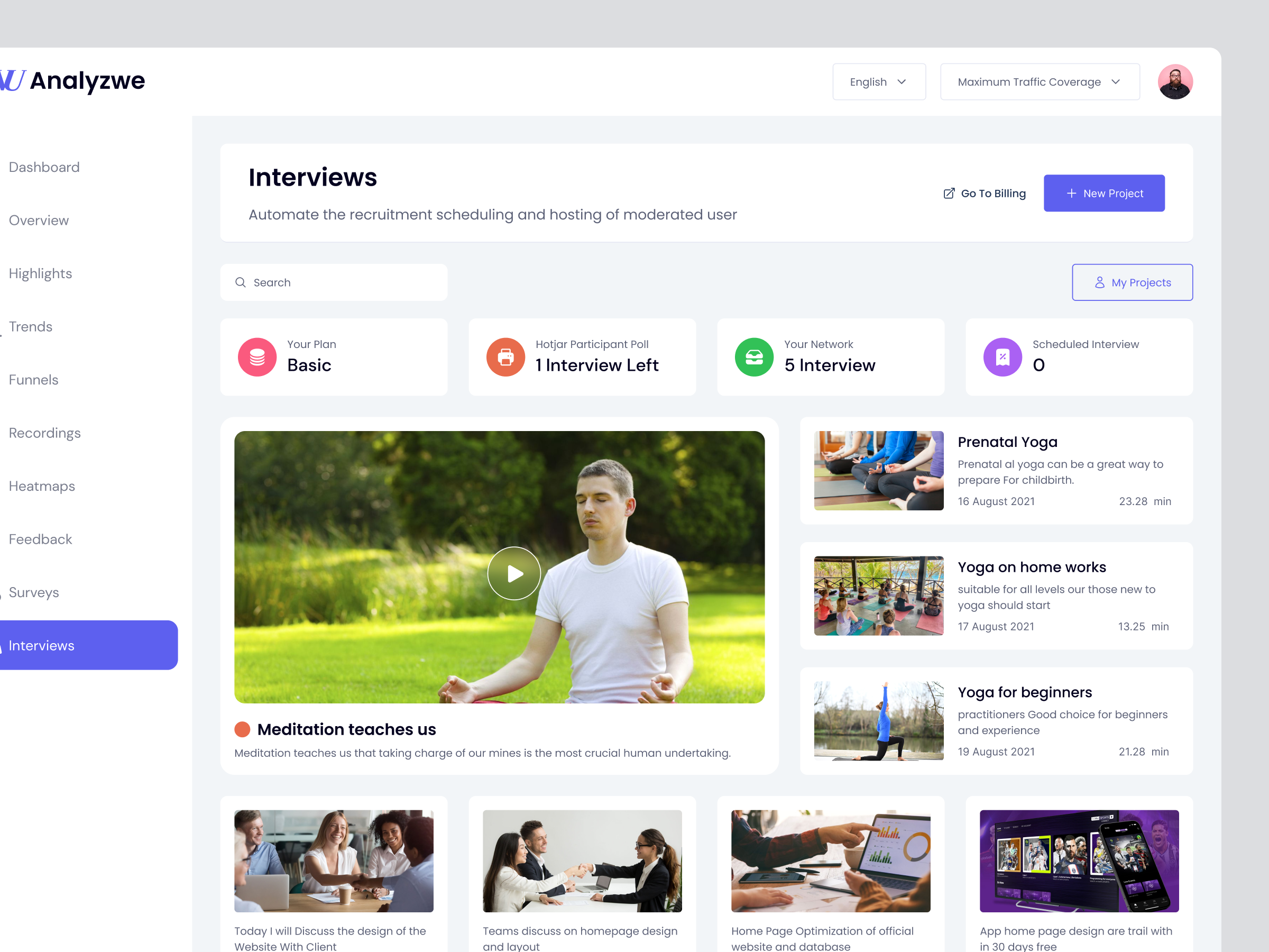 Interviews Dashboard design by Sheikh Shihab on Dribbble
