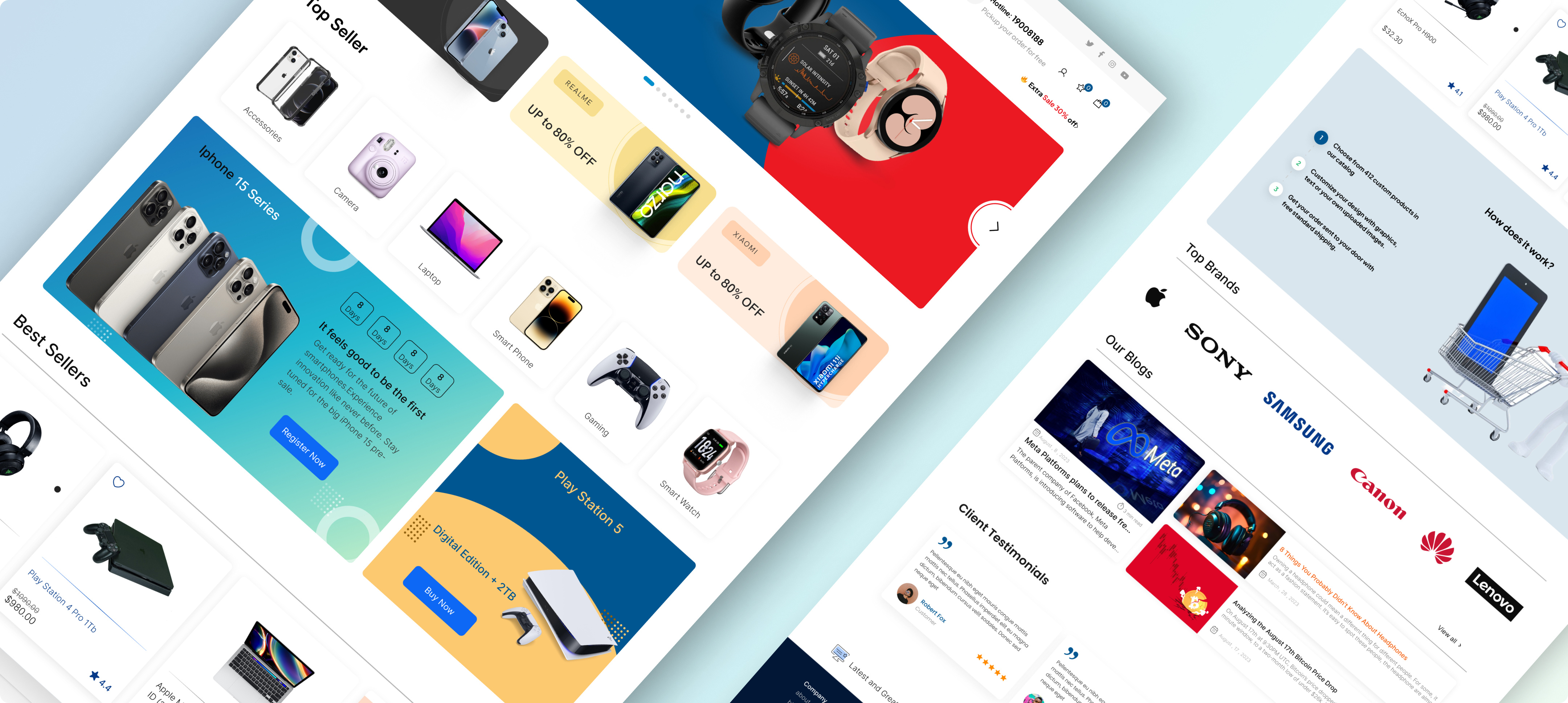 Electronics | E-Commerce website, UIUX, web design by Muhammad Shabbir on Dribbble