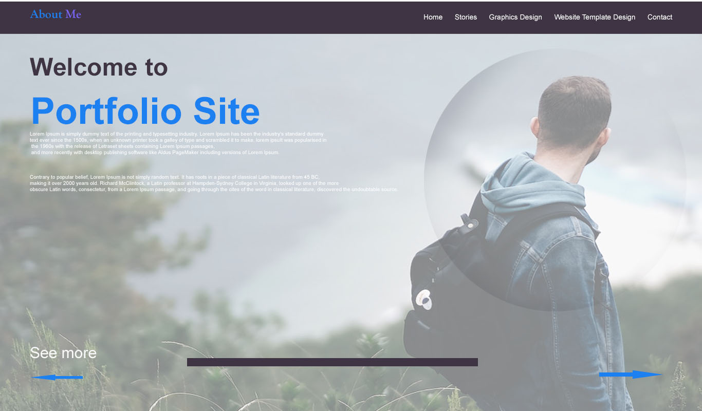 Portfolio Home Page by soriful islam on Dribbble