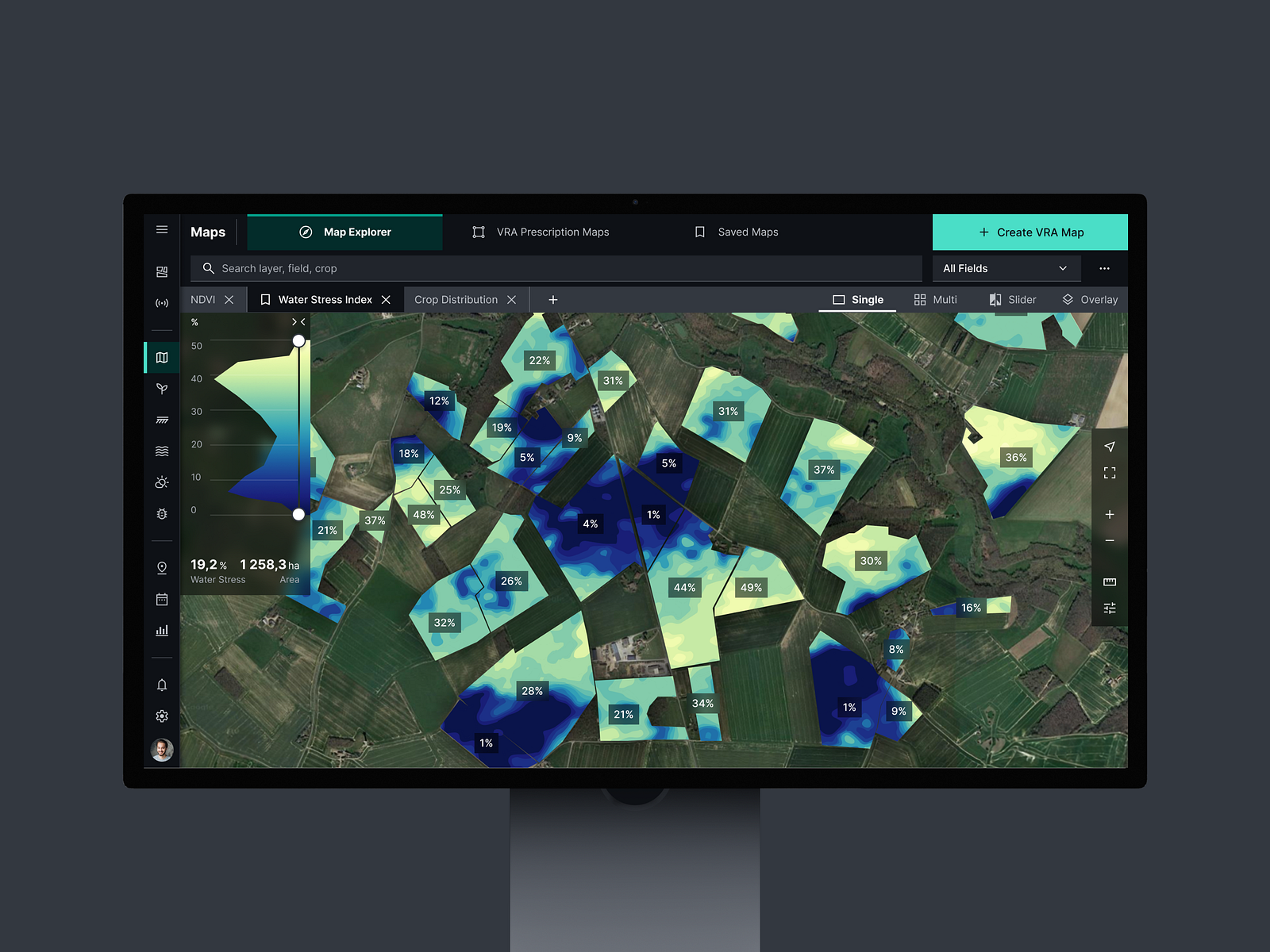 Map Explorer : Water Stress Index by Tanguy Desurmont on Dribbble