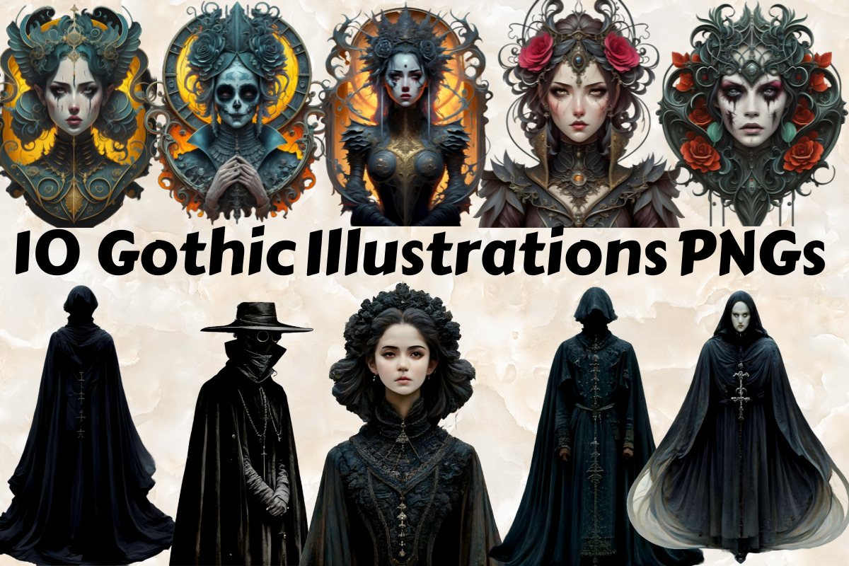10 Gothic Illustrations PNGs by Aimen Bashir on Dribbble