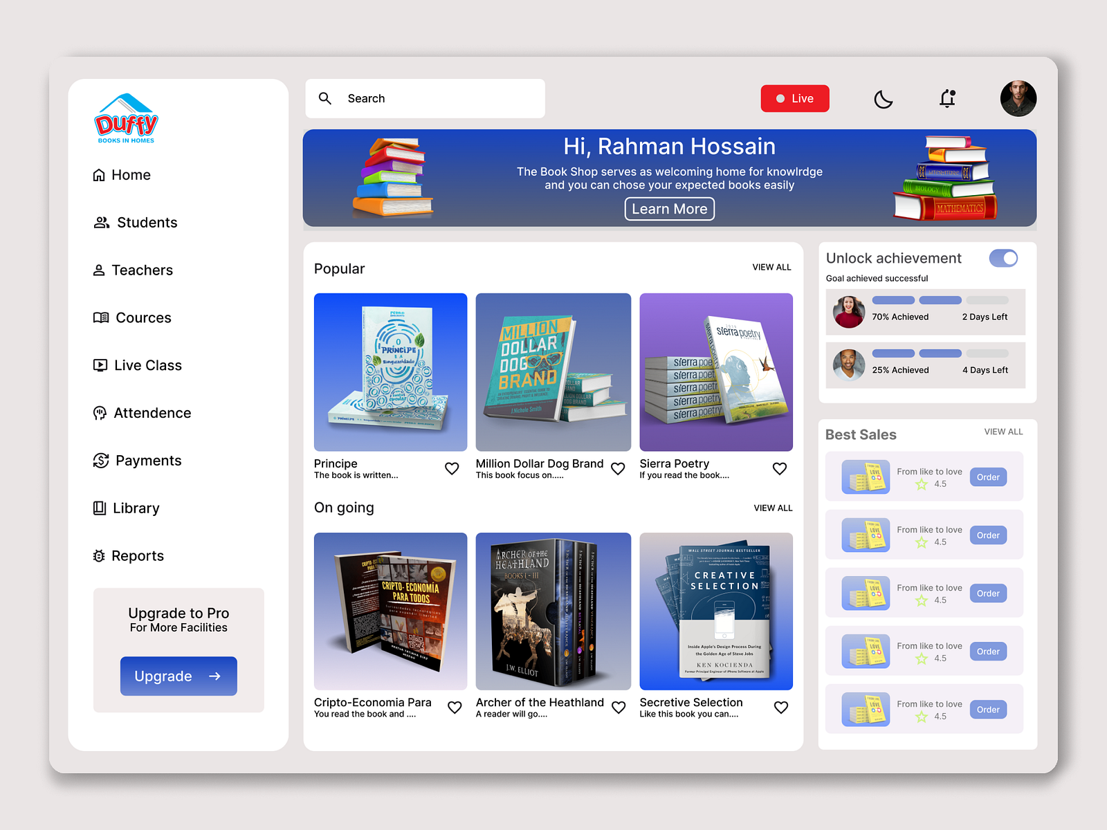 Online Bookshop Webpage by Mahfuz rahman on Dribbble