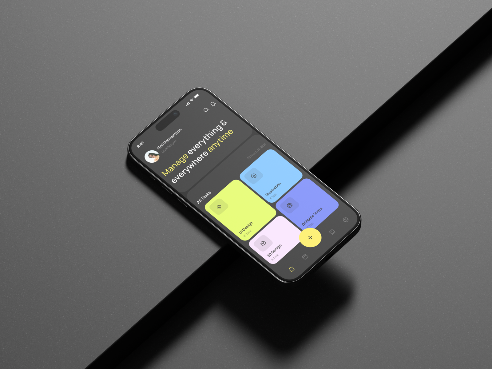 Tâche - Task Manager App by Yogha Batara Adiyatma for Pleinhaus Design Bureau on Dribbble