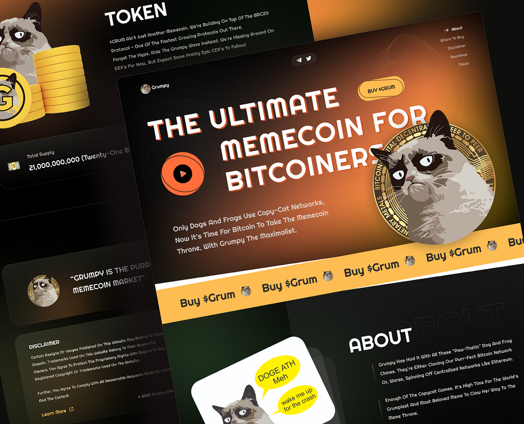 Meme Coin Landing Page by UIX SAIDUR SAJIB on Dribbble