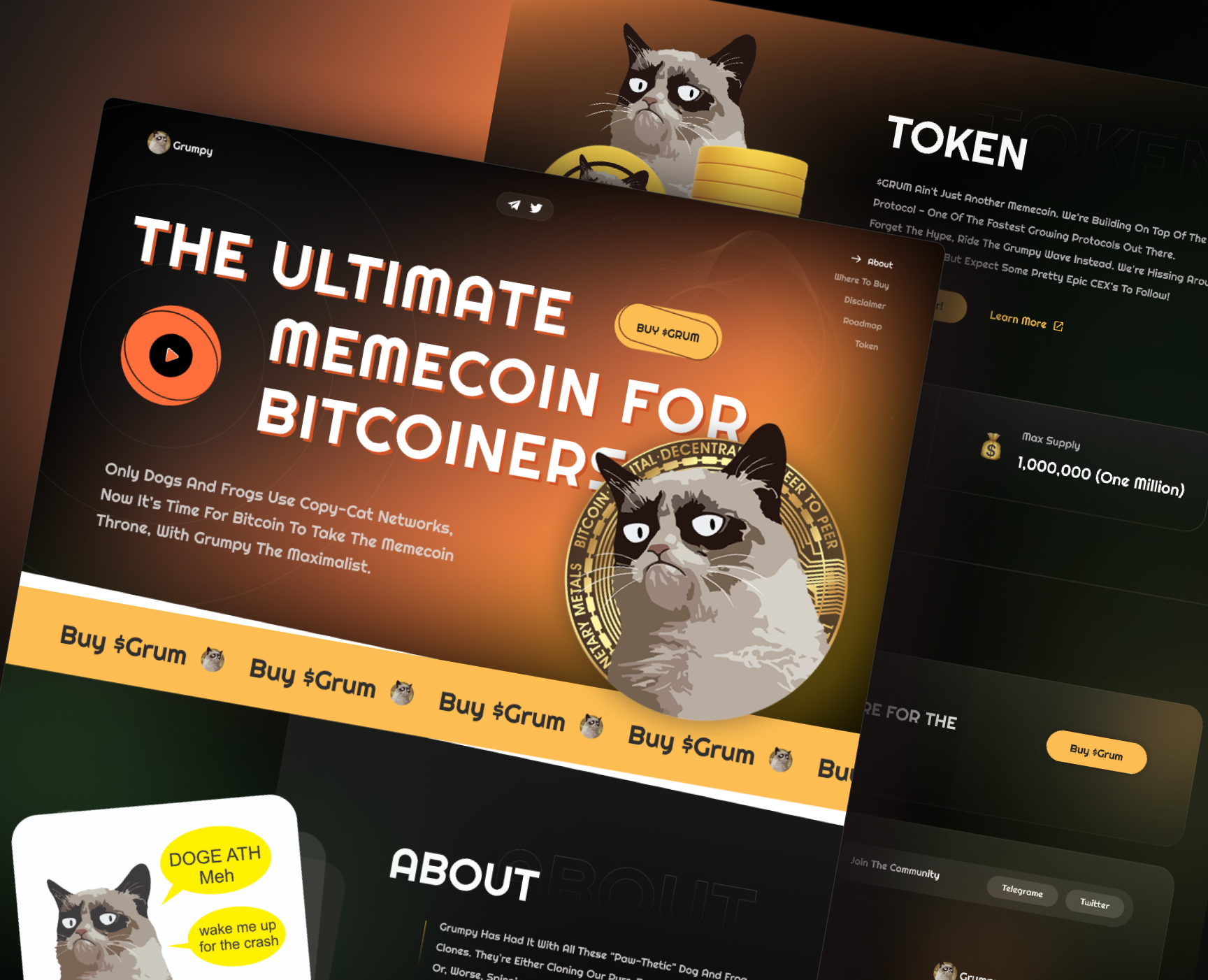 Meme Coin Landing Page by UIX SAIDUR SAJIB on Dribbble
