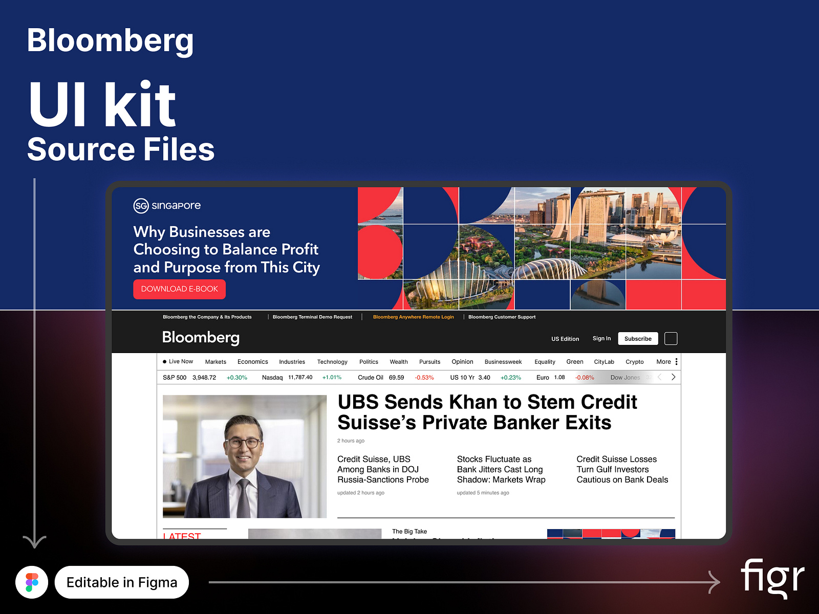 Make Bloomberg UI your own by Figr Design on Dribbble