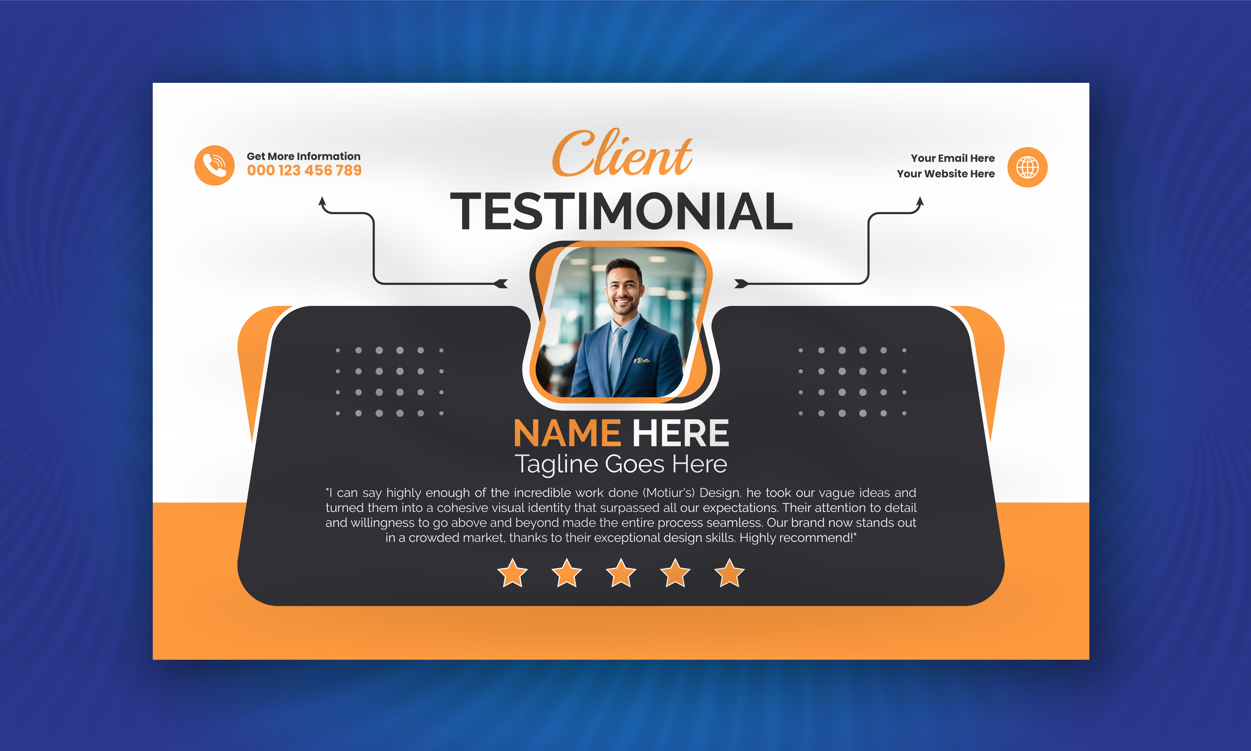 CLIENT TESTIMONIAL DESIGN by Motiur Rahman on Dribbble