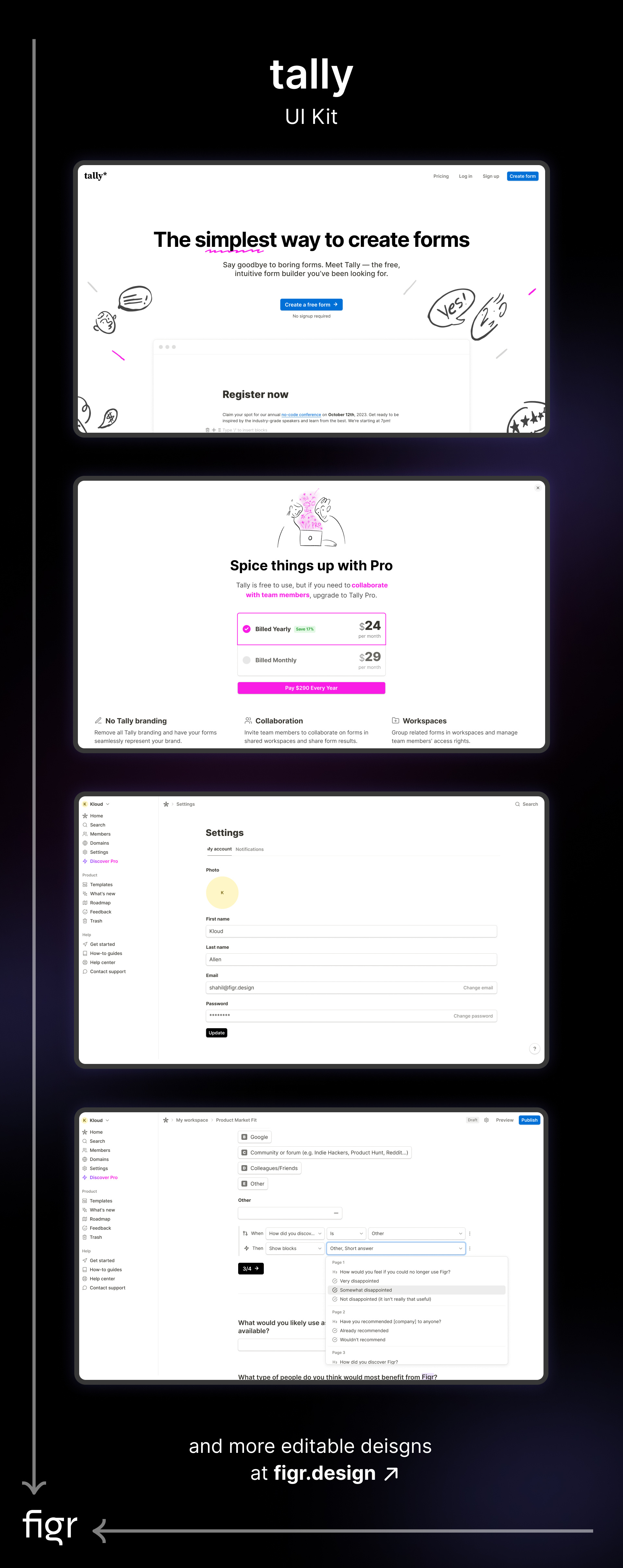 Make Tally UI your own by Figr Design on Dribbble