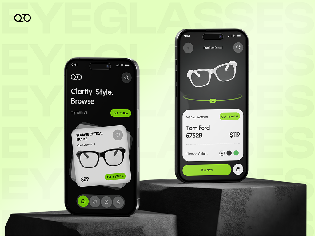 Eyeglasses: AI Mobile App UI by H N Nafiur Rahaman on Dribbble