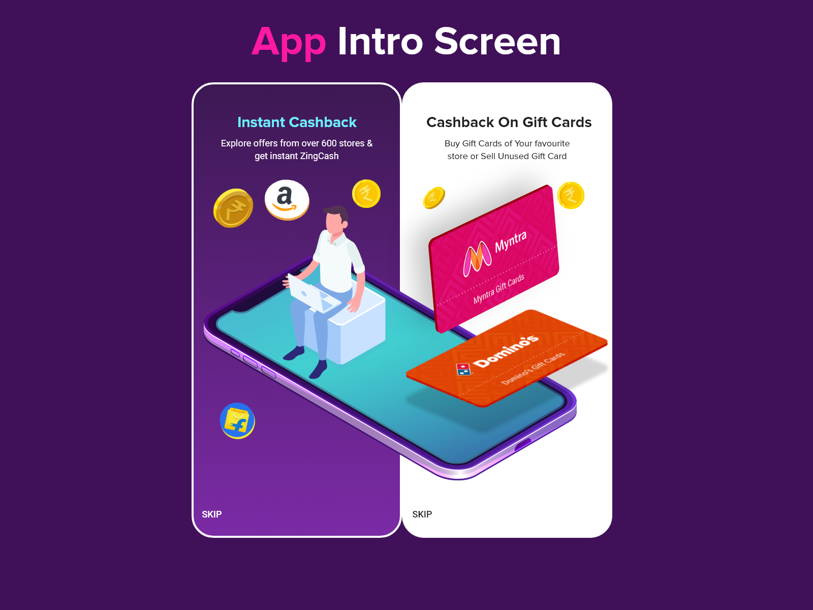 App Intro Screens Design by siddhesh.design on Dribbble