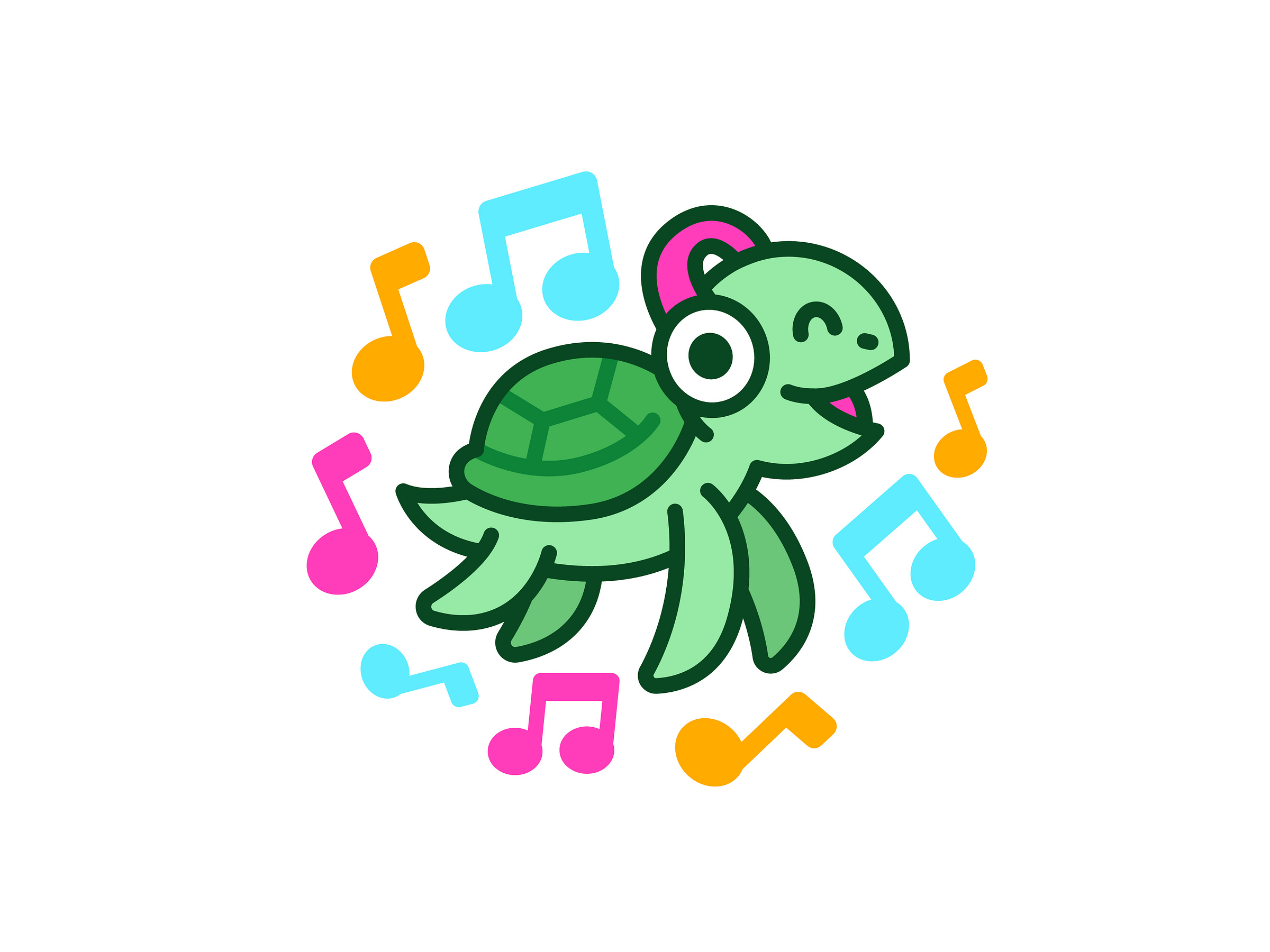 Turtle Music Logo by Manu on Dribbble