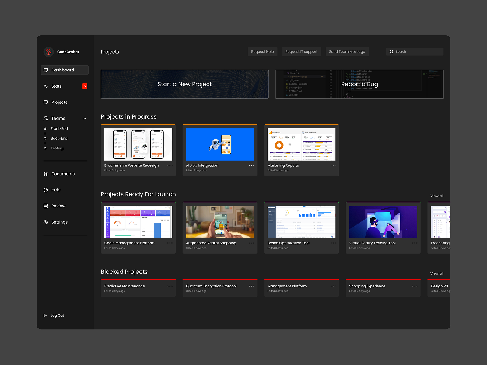 CodeCrafter - Dashboard UI Design by RJ on Dribbble
