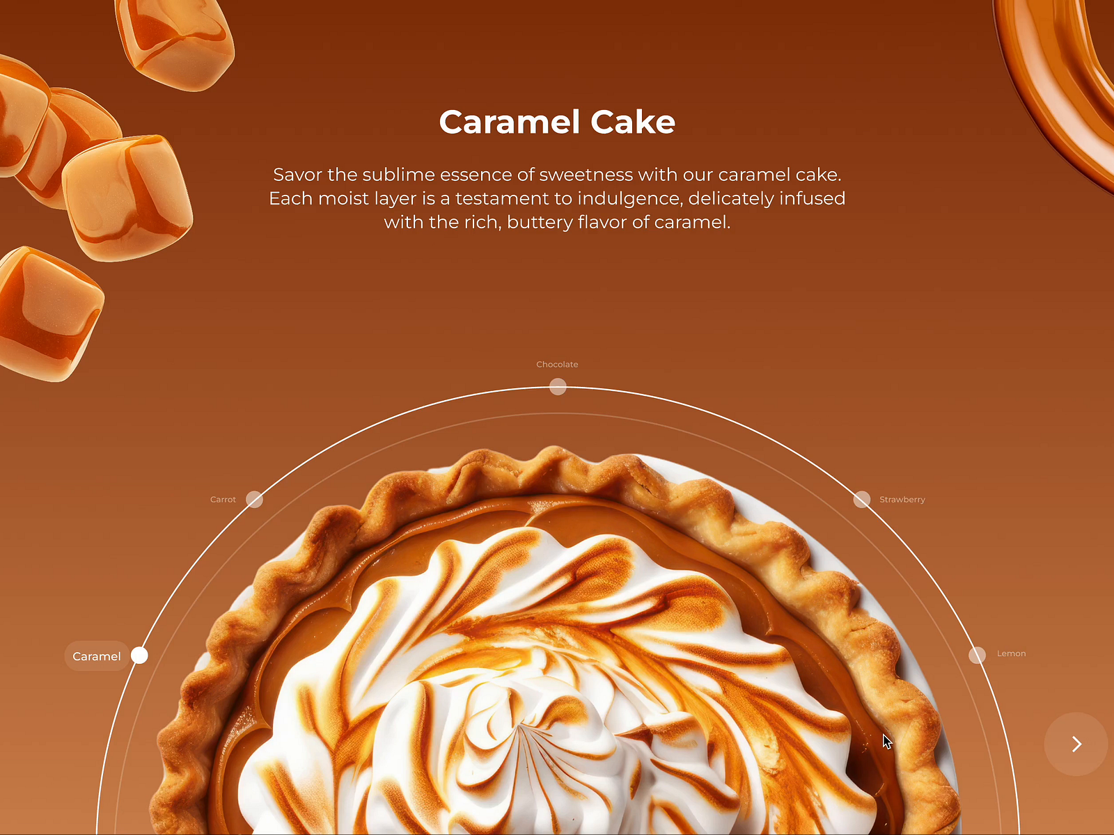 Cake slider by Mariana Gameiro on Dribbble