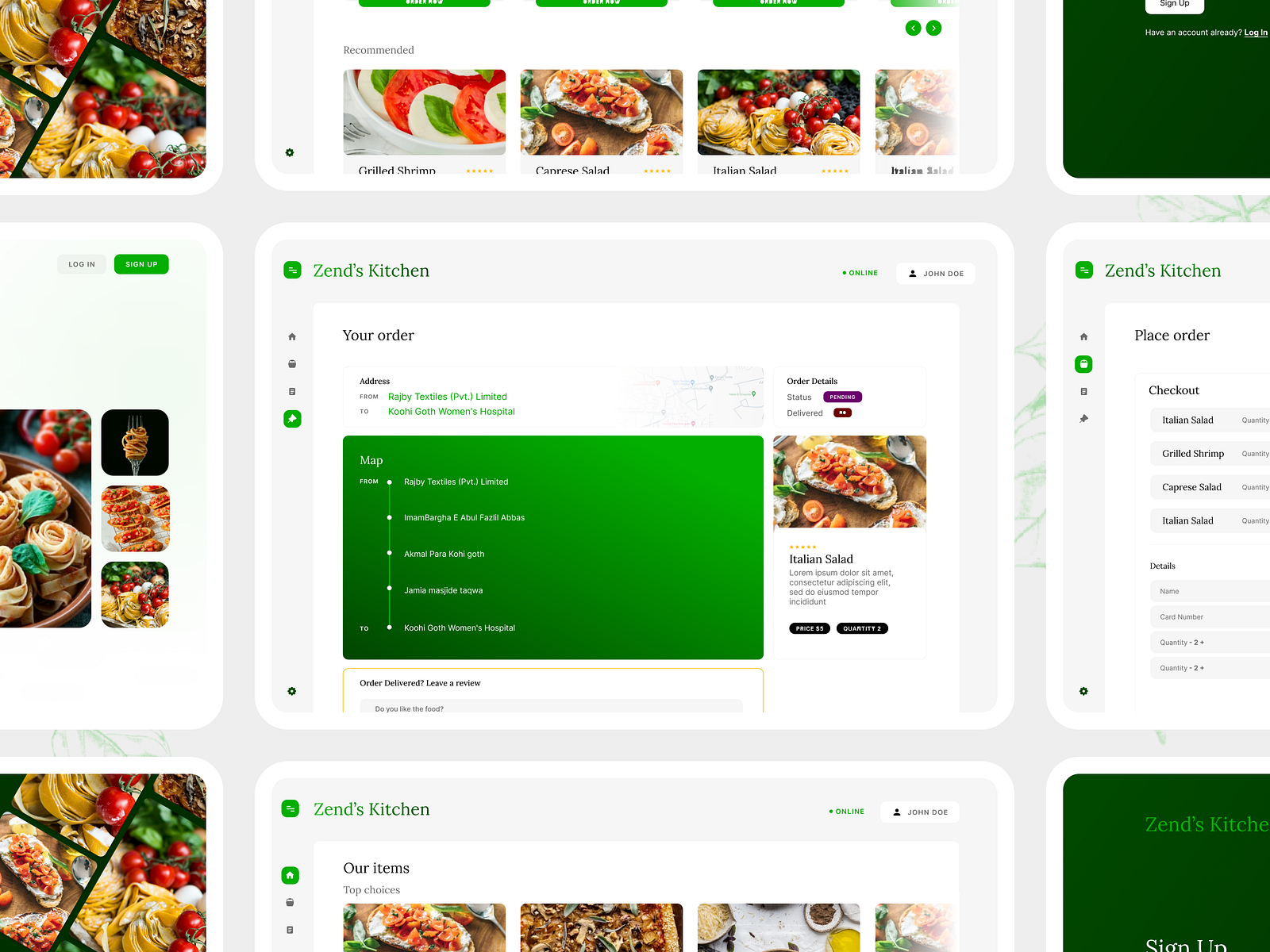 Web App Design for a Food Restaurant by Moazam Ali on Dribbble