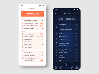 Settings screen - App UI by Laiba Dawood on Dribbble