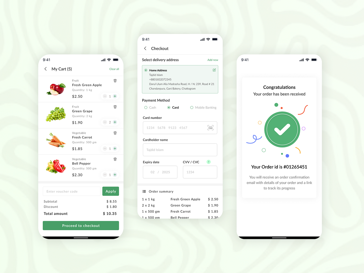 Grocery Shop App Ui Design by Tajdid Islam on Dribbble