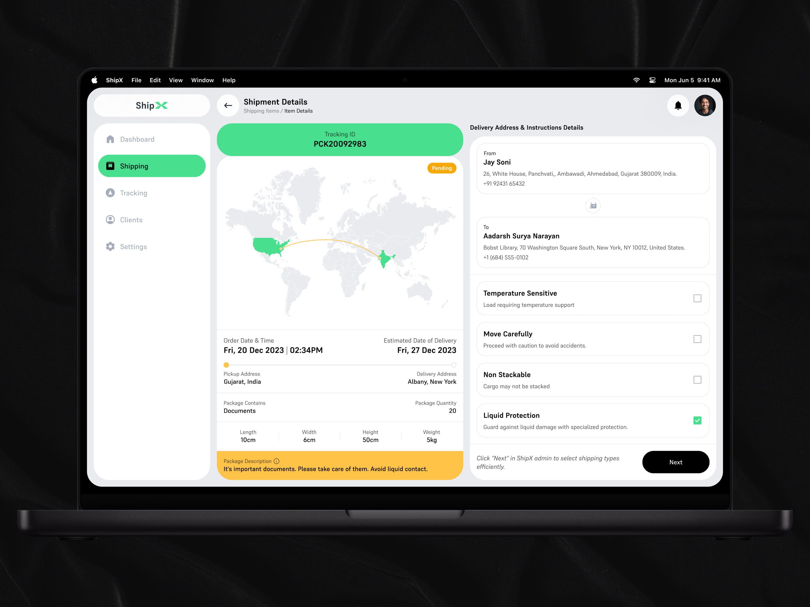 ShipX - Transportation Management System by MindInventory UI/UX for ...