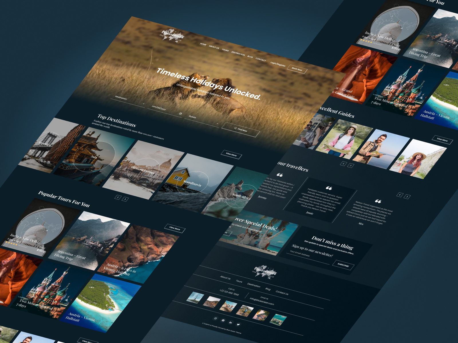 Best Travel Service Website Design by Dolphin Web Solution on Dribbble