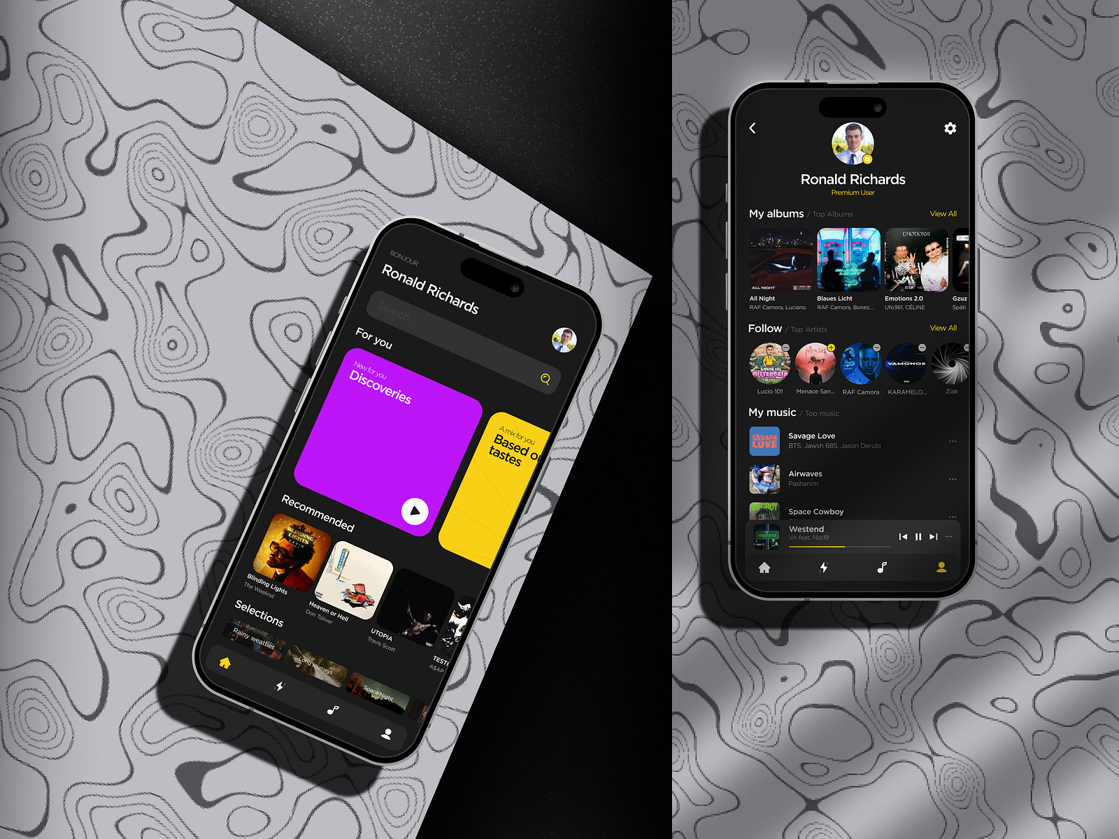 TF music app. by Stepan on Dribbble