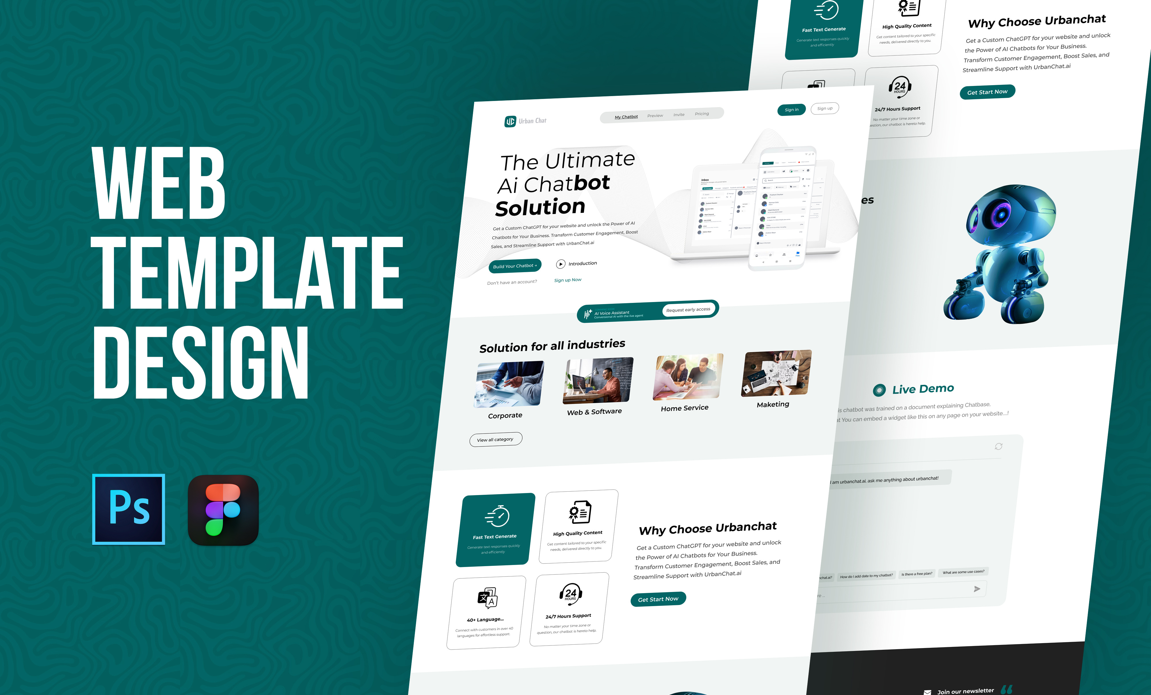 Urban chat Ui/Ux Landing Page Redesign by Hasib Imtiaz on Dribbble