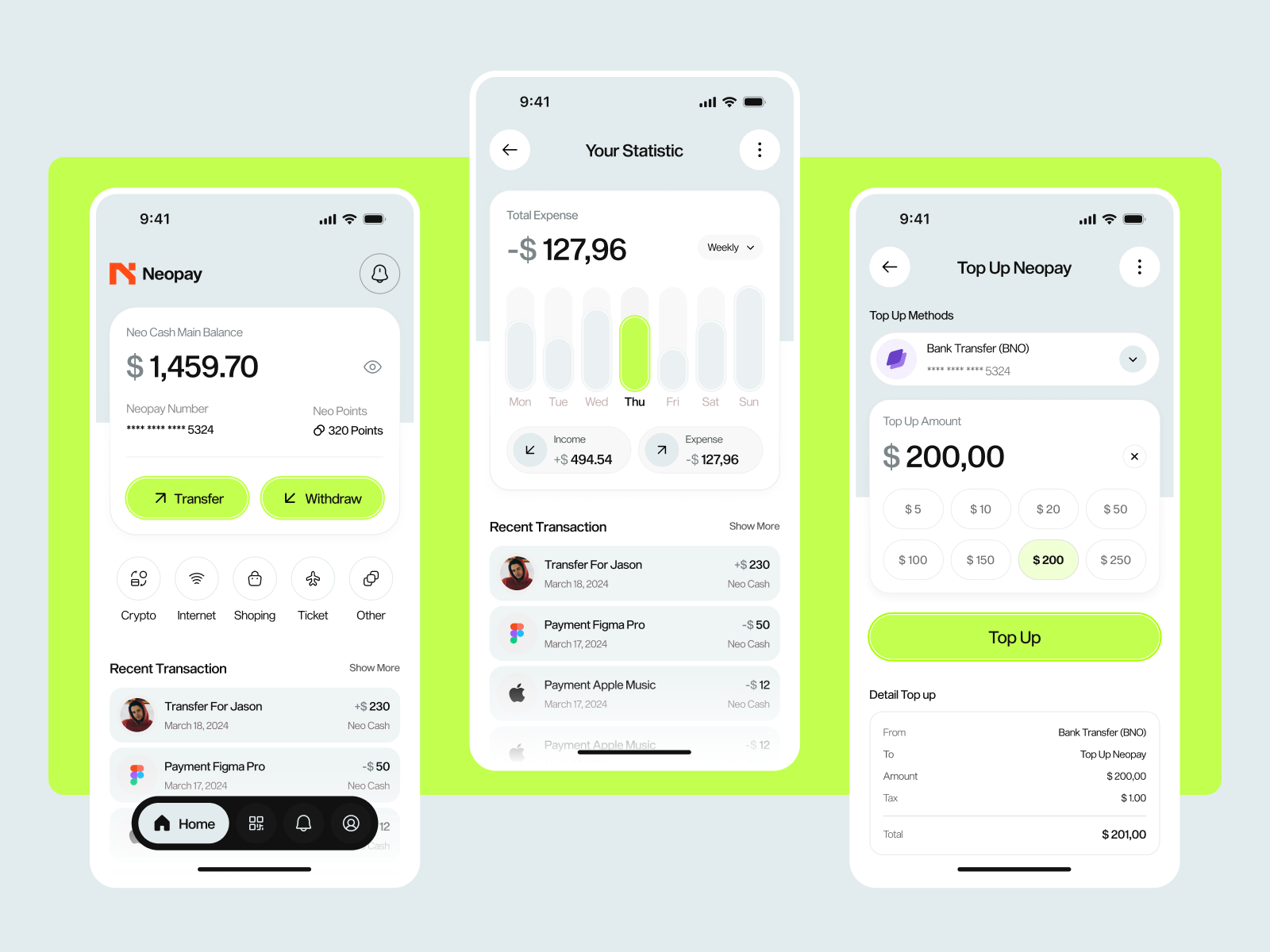 Neopay - Financial Wallet Mobile App by Vektora UIUX for Vektora on ...