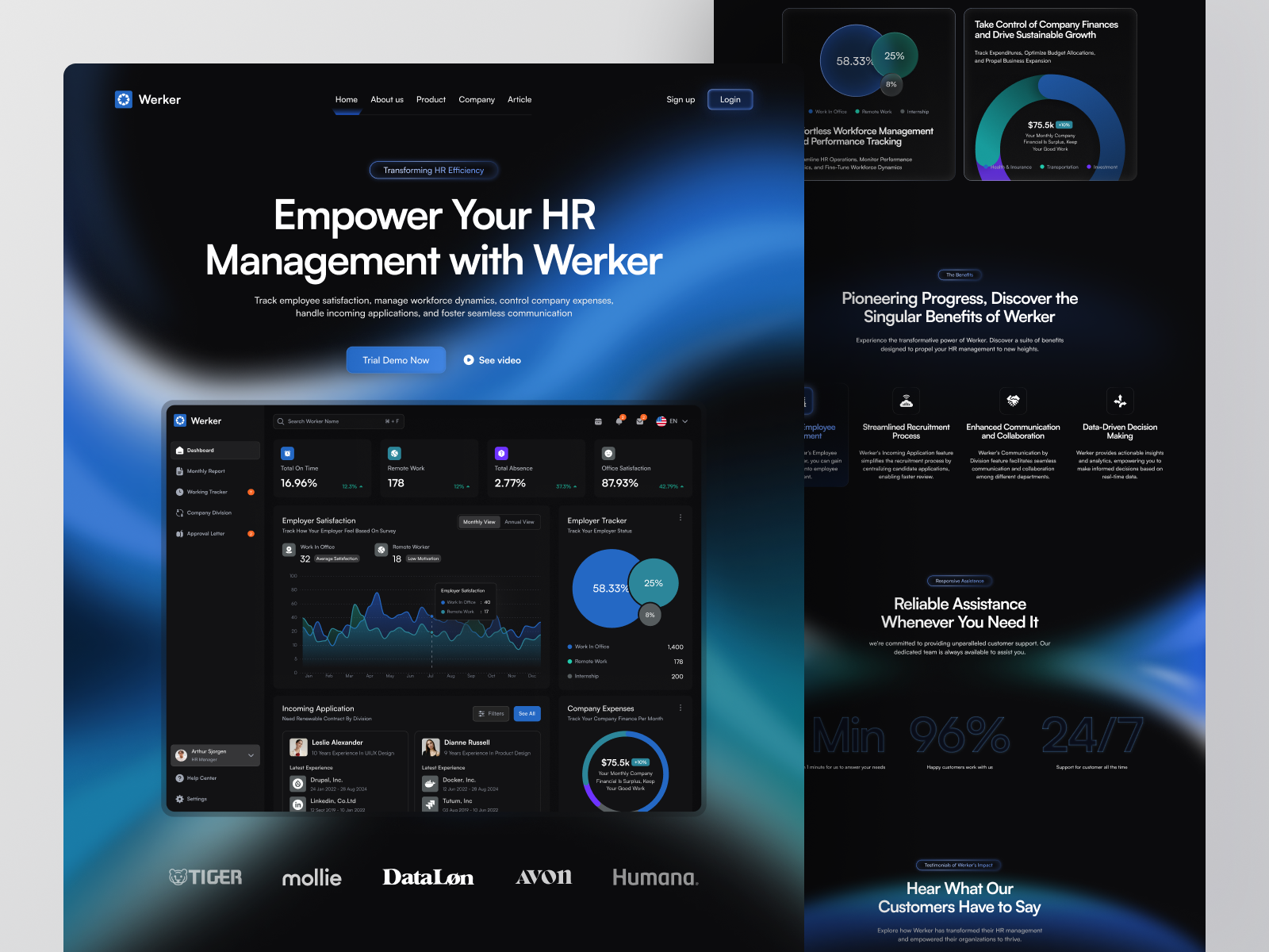 Werker - HR Management Website by Lil Dicky for Odama on Dribbble