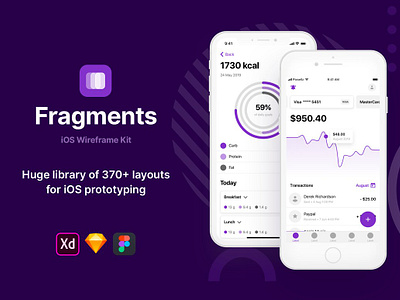 Fragments Ios Wireframe Kit designs, themes, templates and downloadable ...