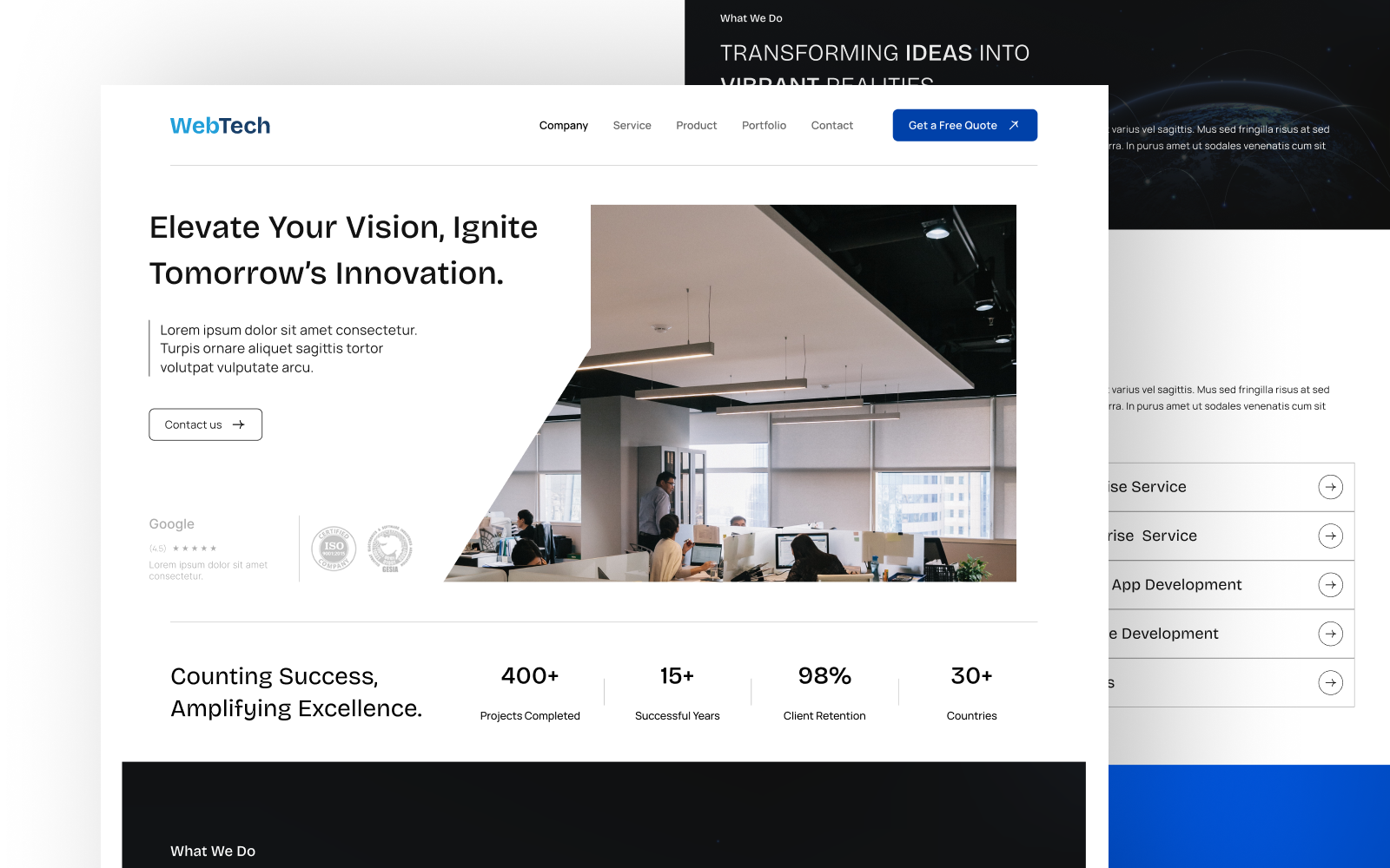 Tech Website Landing Page by Prasad Lakhara on Dribbble