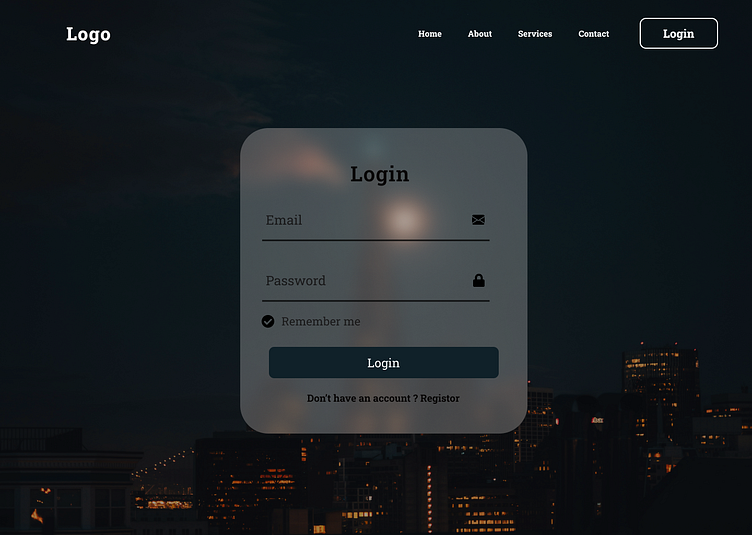 Login page by Shoiab Ahanger on Dribbble