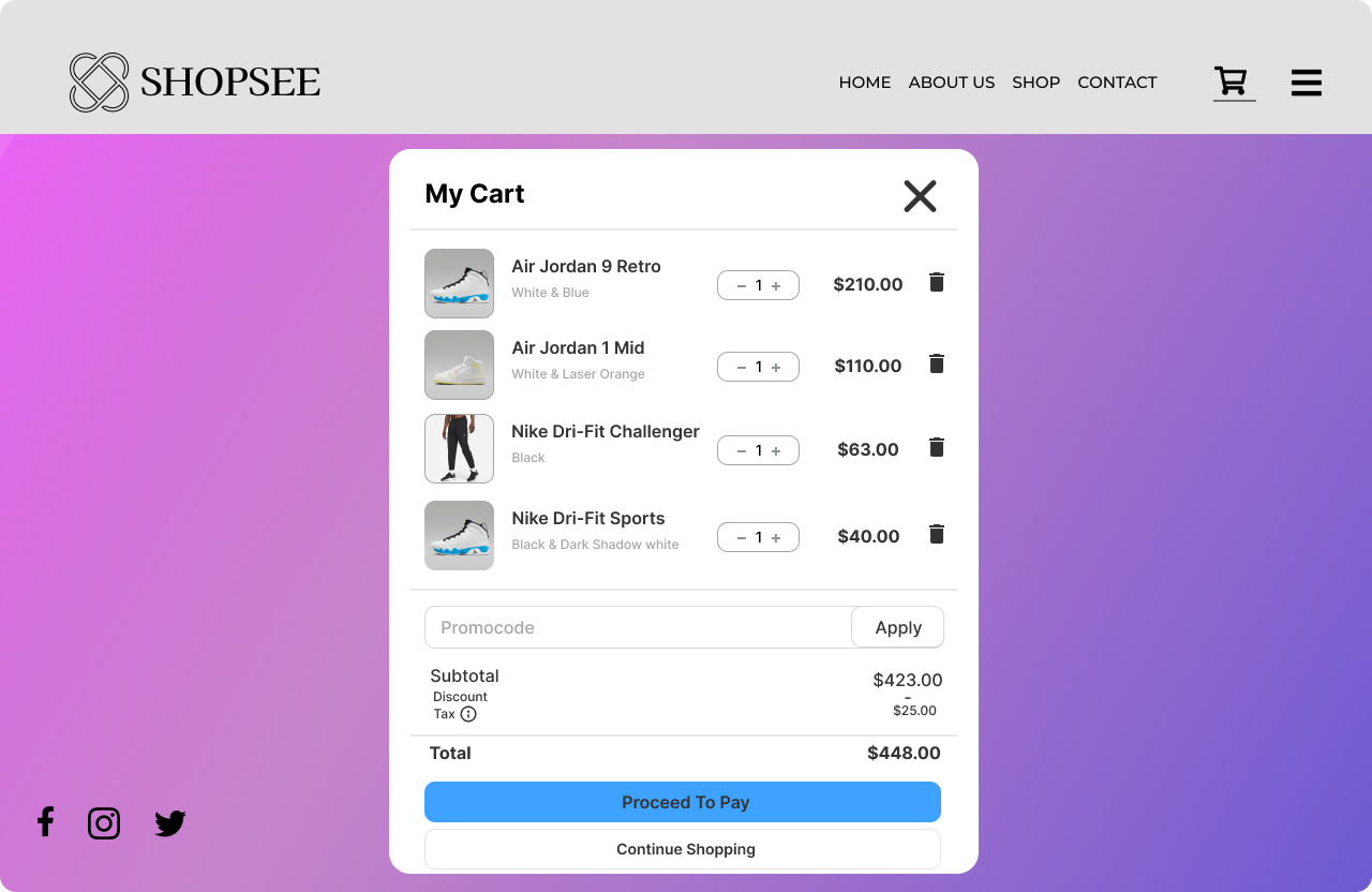 Shopping Cart UI Design-058 by Ankit Sharma on Dribbble
