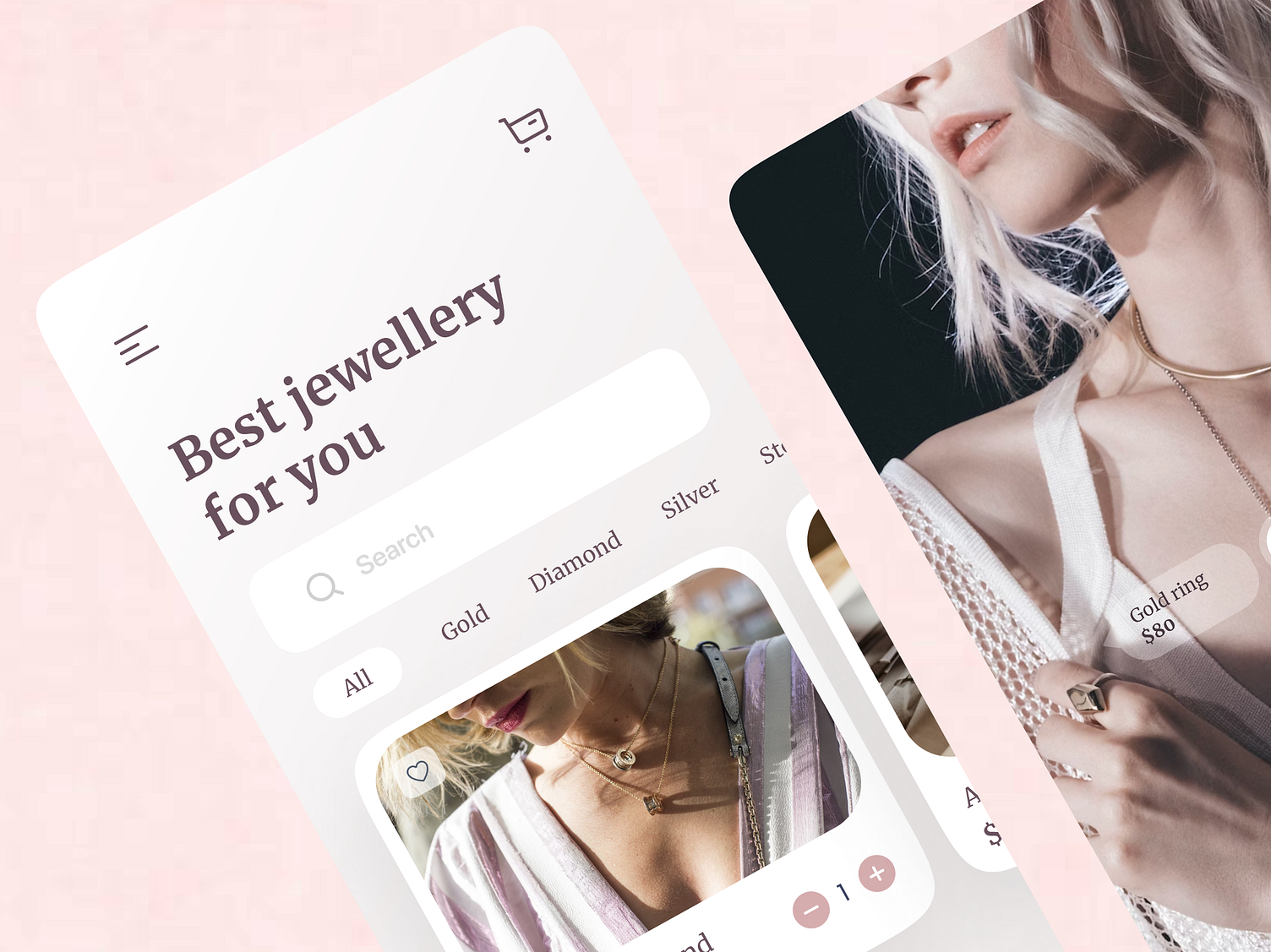 Jewellery app UI design 💍 by Maryam Sanati on Dribbble