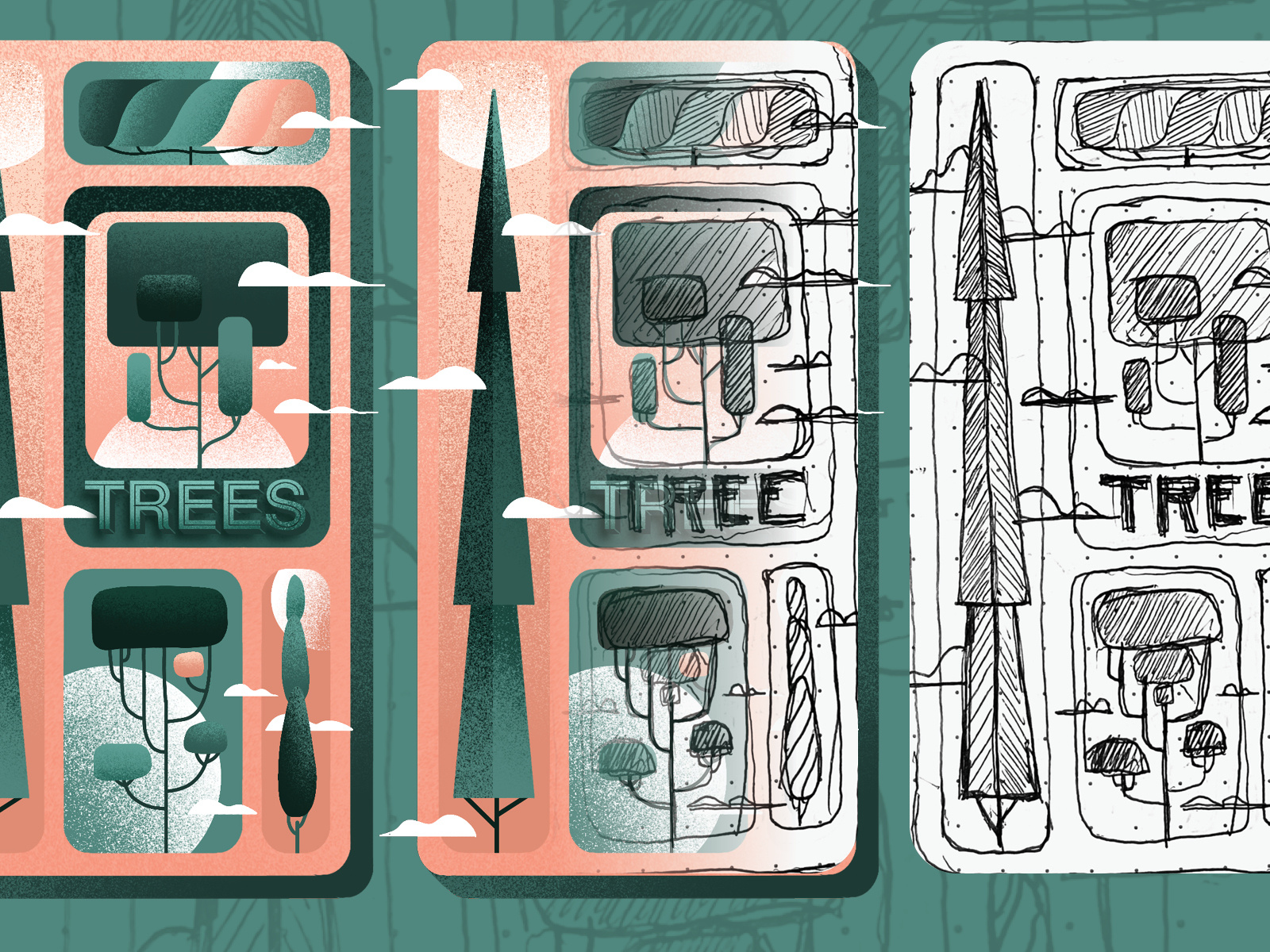 Bento Scape | 7 | TREES by Brad Hansen on Dribbble