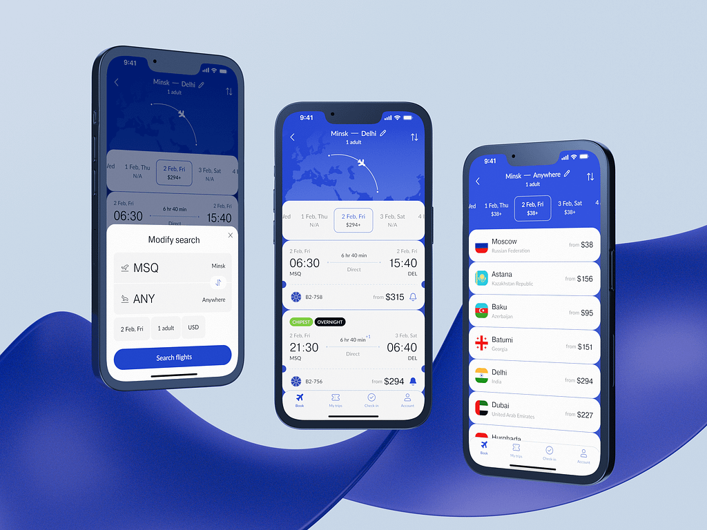 Flight Booking | Airline mobile app design by Maria Dudkina on Dribbble