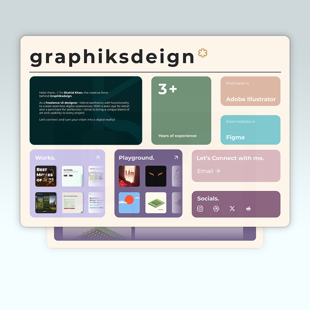 Bento Grid Portfolio by Studio Shakh • Visual Stories on Dribbble