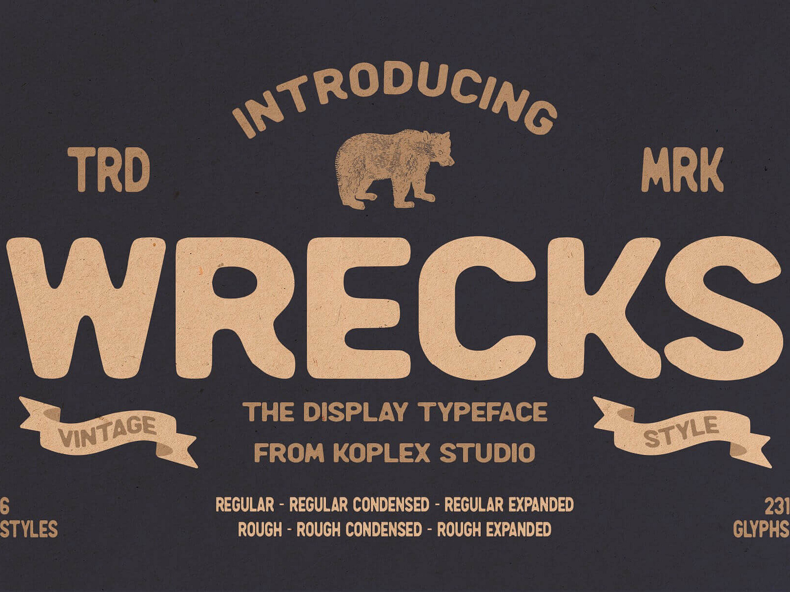 Wrecks - Vintage Font by Koplexs Studio on Dribbble