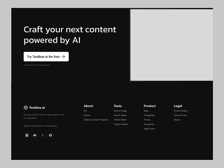 Toolbox.ai - AI Content Creator Landing Page by Michael Stevanus ... Toolbox.ai - AI Content Creator Landing Page by Michael Stevanus ...