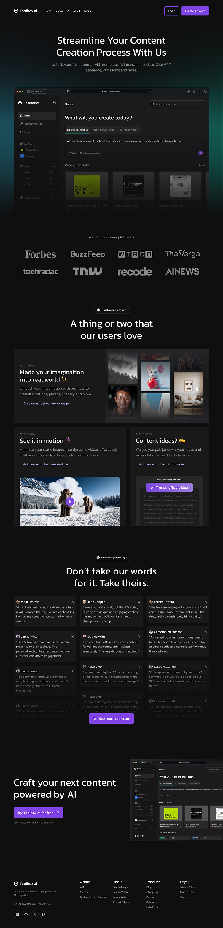 Toolbox.ai - AI Content Creator Landing Page by Michael Stevanus ... Toolbox.ai - AI Content Creator Landing Page by Michael Stevanus ...