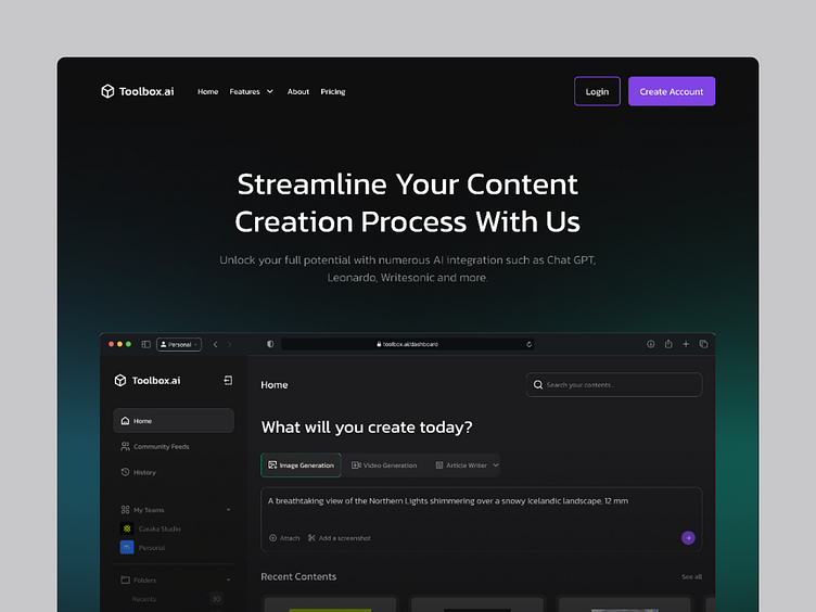 Toolbox.ai - AI Content Creator Landing Page by Michael Stevanus ... Toolbox.ai - AI Content Creator Landing Page by Michael Stevanus ...
