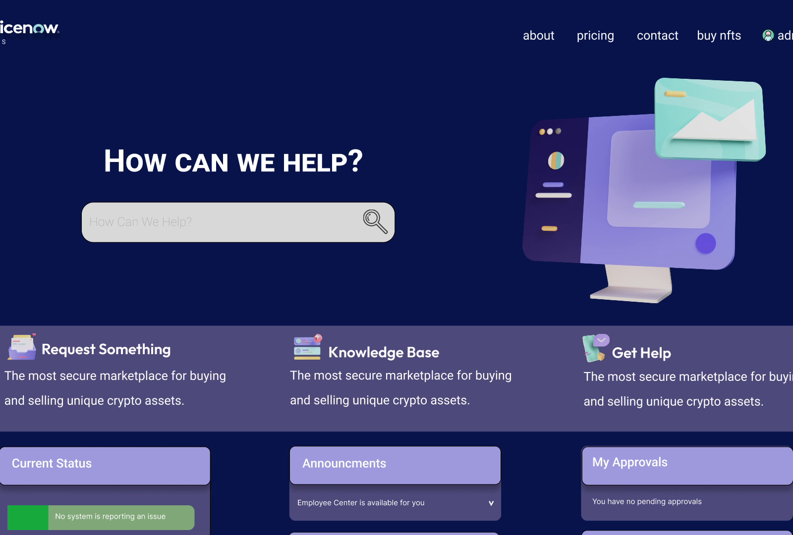 Service Portal Violet theme Design by aravind sivakumar on Dribbble