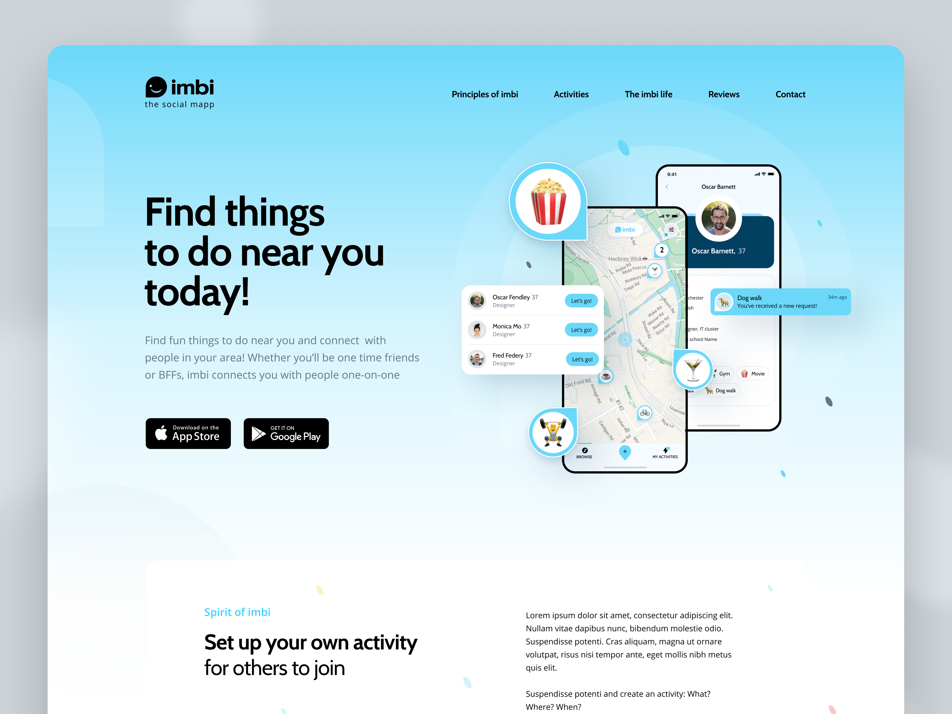 Landing Page | imbi by Stepan T. for Stfalcon on Dribbble