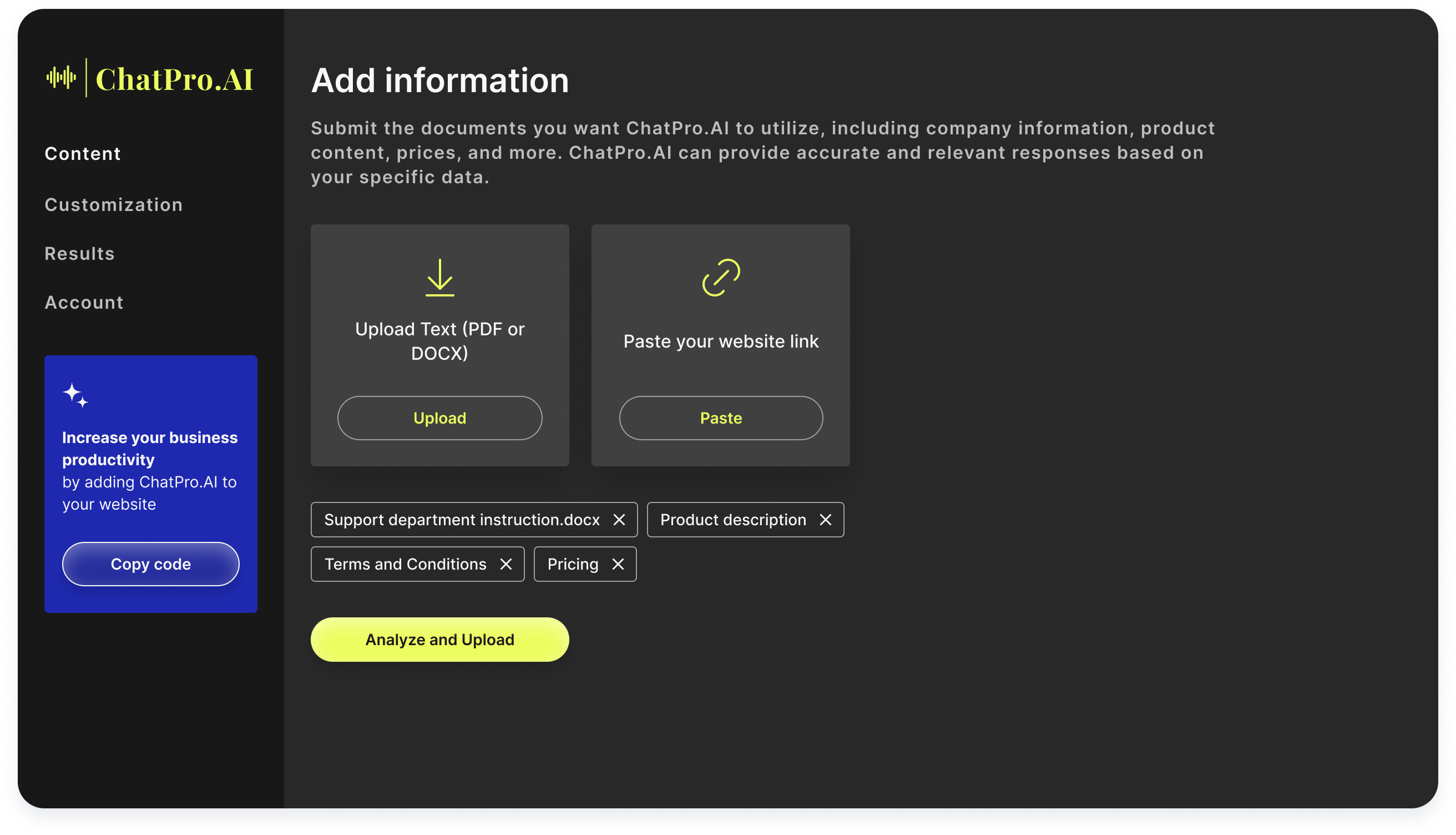 AI assistant for support and sales: ChatPro.AI | Dashboard by Vialeta on Dribbble