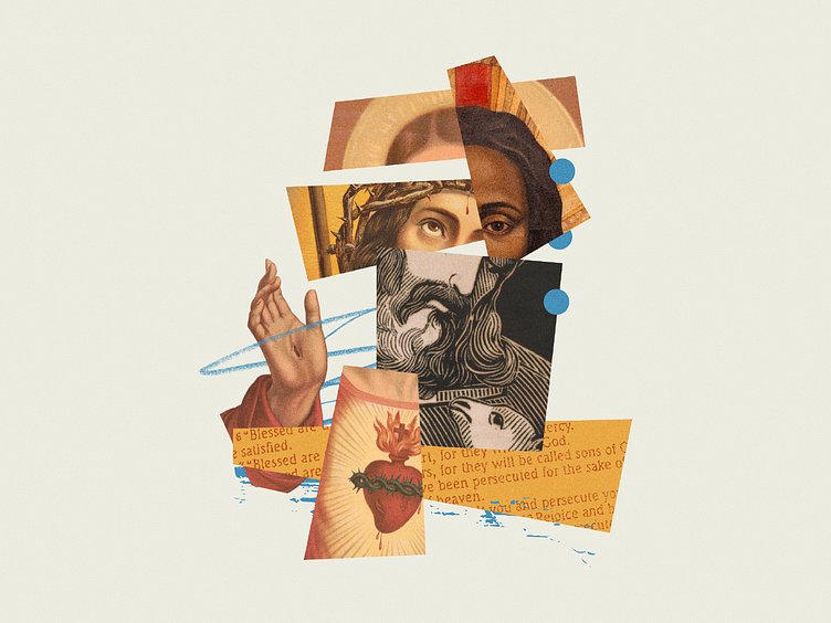 Jesus Collage - book cover design by brian hurst on Dribbble