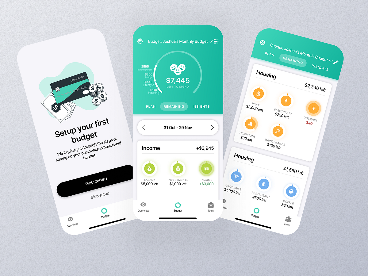 Budget Mobile App Ui by UI Ants on Dribbble