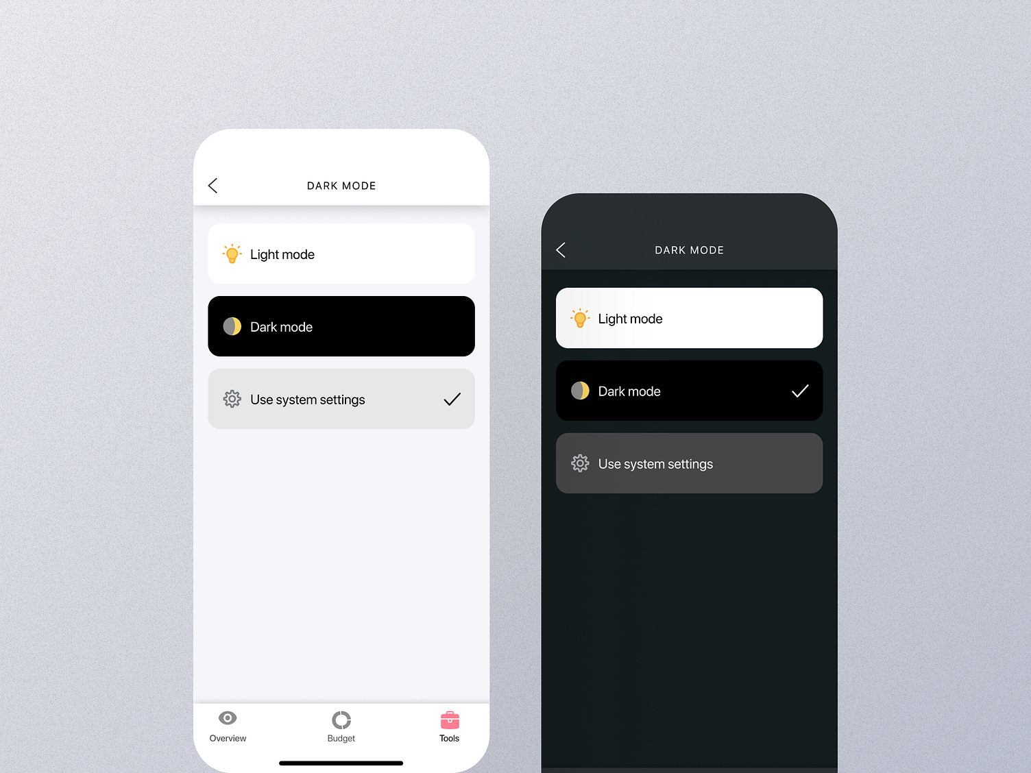 Dark Mode and Light Mode by UI Ants on Dribbble