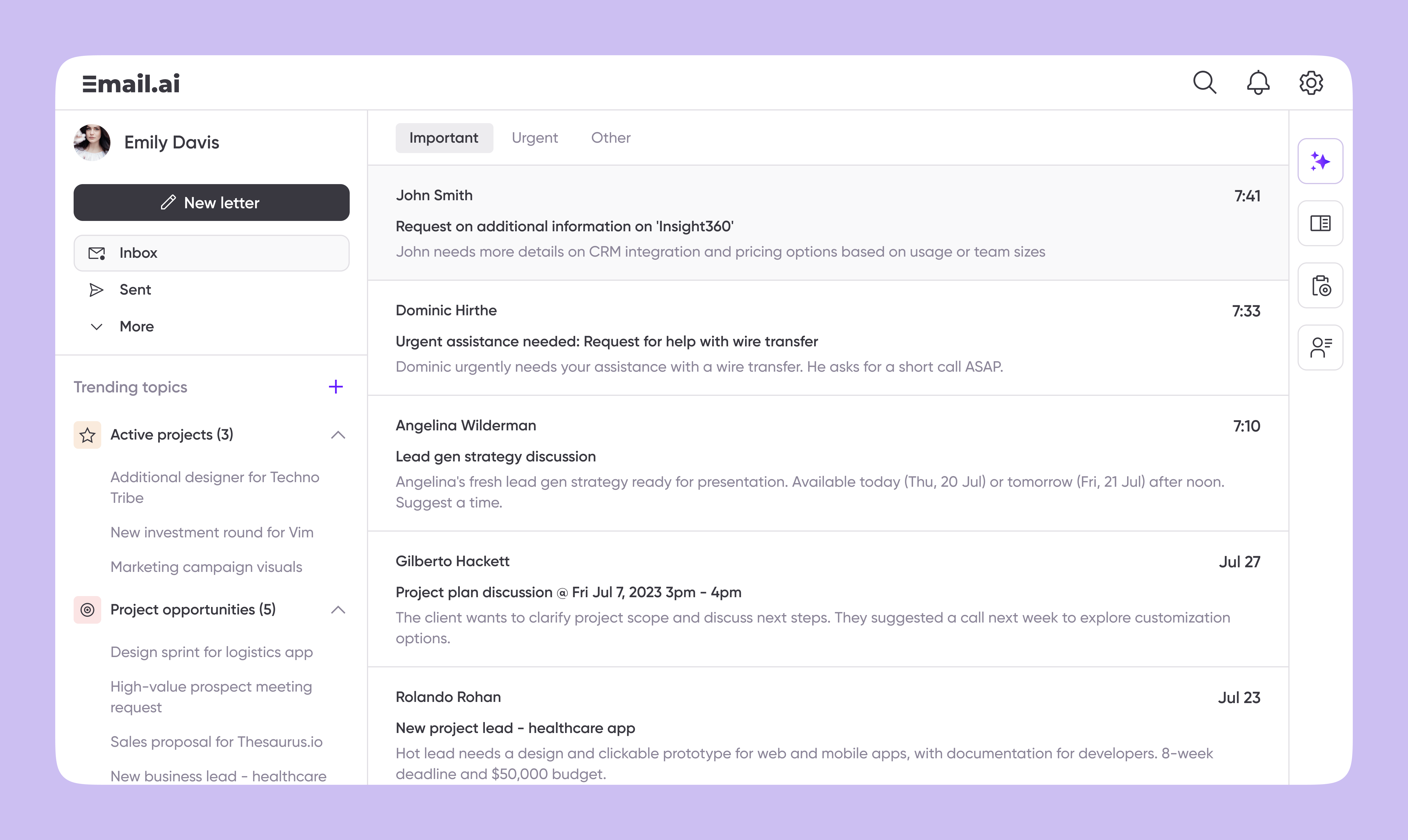 Personalized AI Text Generation - AI Email Assistant UX Concept by ...