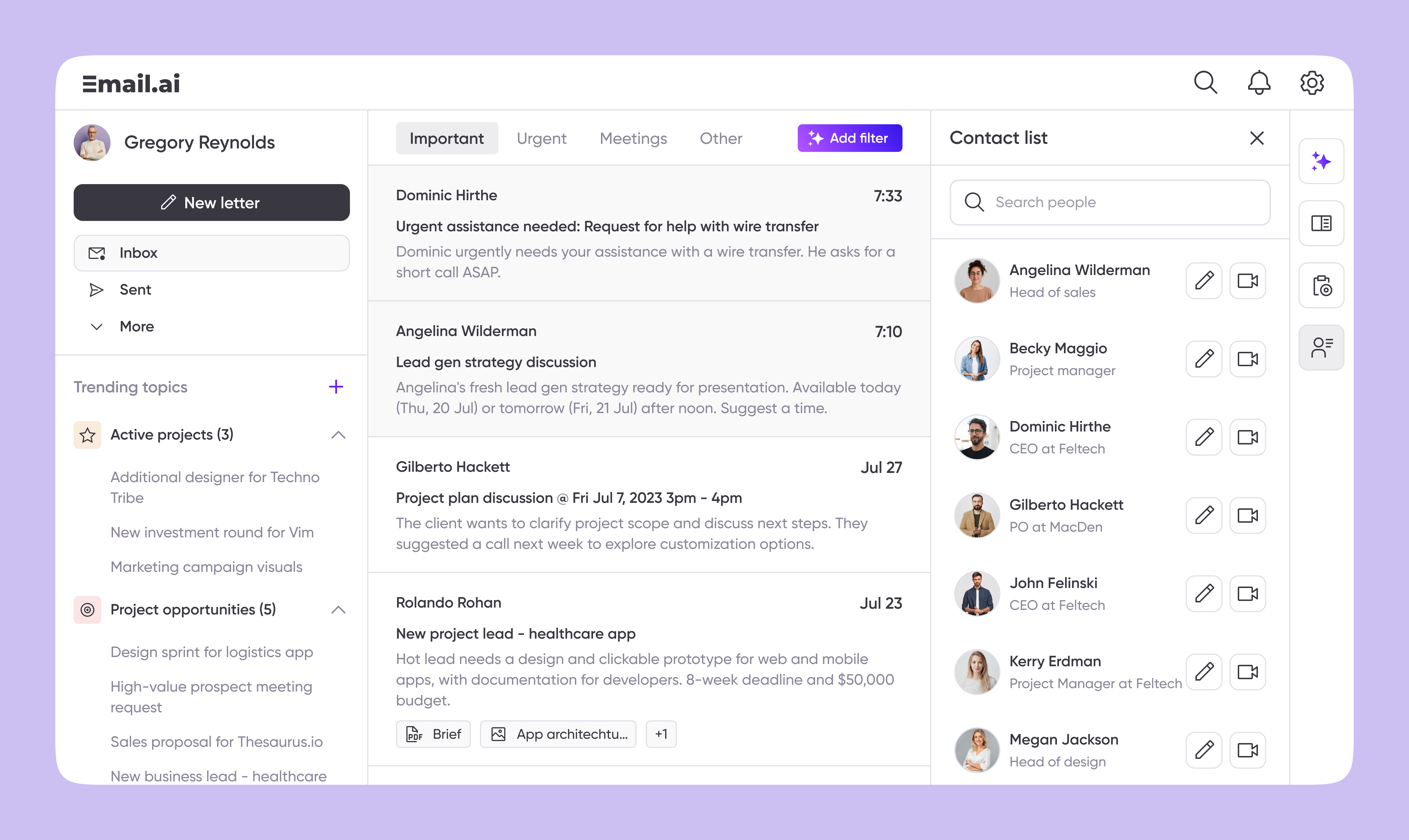 AI Task Management - AI Email UX Concept by Iryna Serednia for Cieden ...